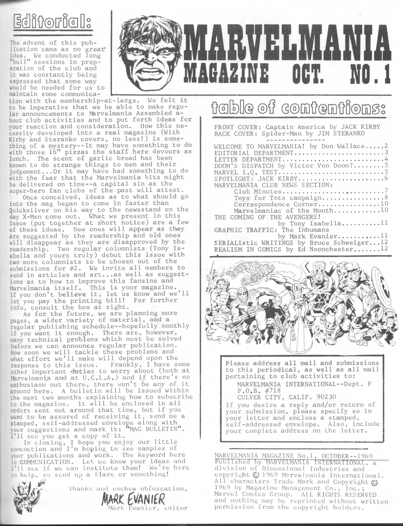 MARVELMANIA Magazine #1 (#0) – The Tom Brevoort Experience