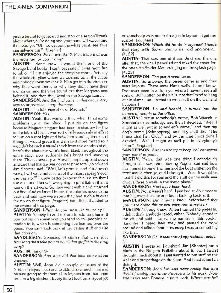 THE X-MEN COMPANION #2: Terry Austin Interview – The Tom Brevoort ...