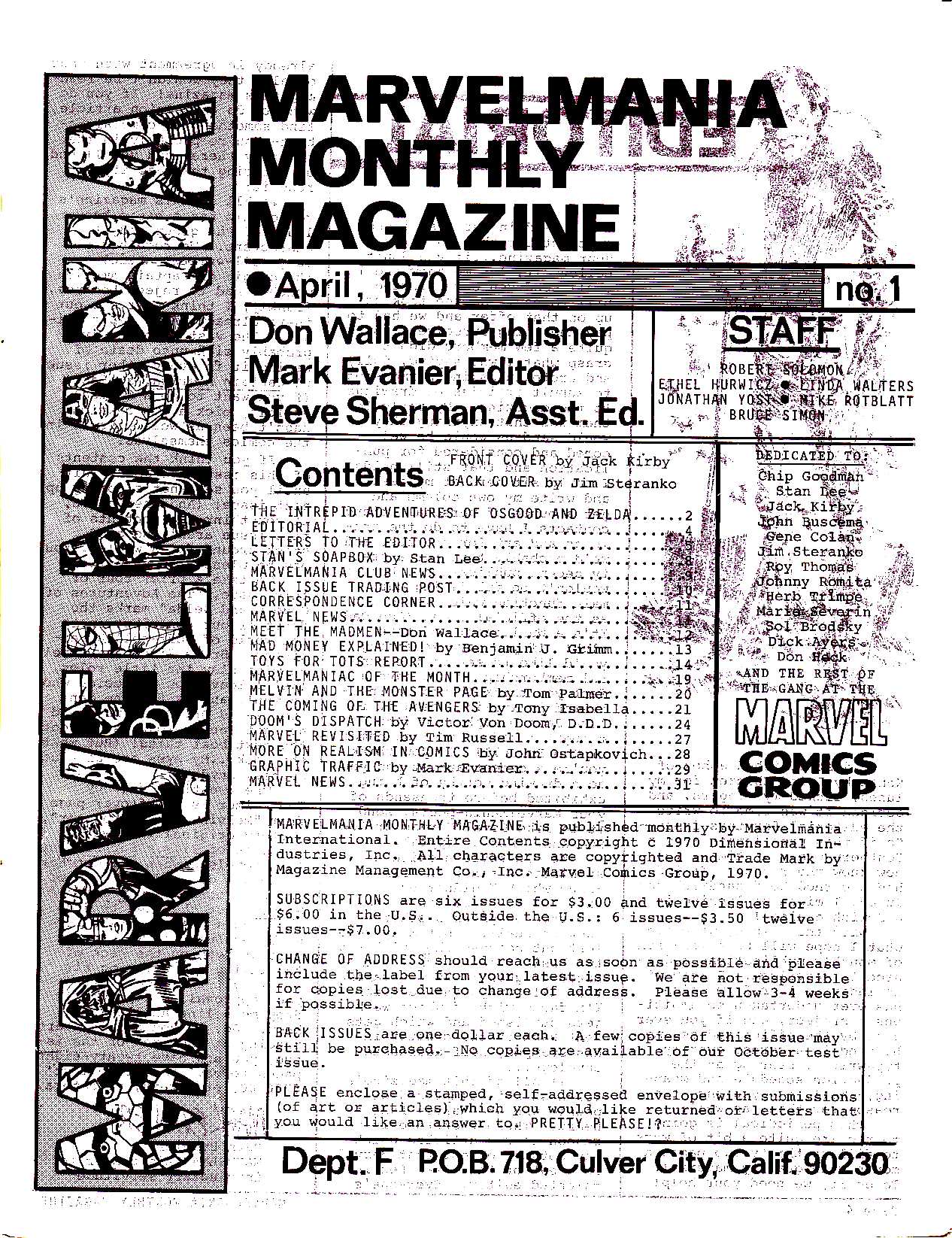 MARVELMANIA Magazine #1 – The Tom Brevoort Experience