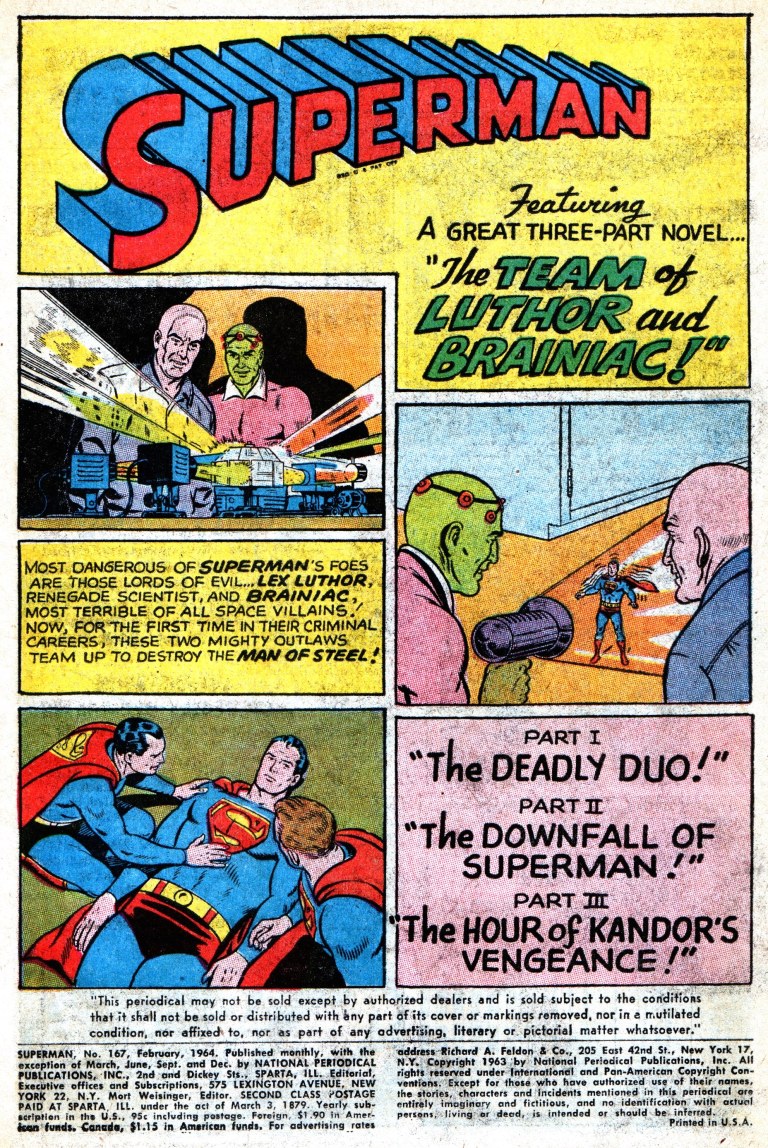 WC: SUPERMAN #167 – The Tom Brevoort Experience