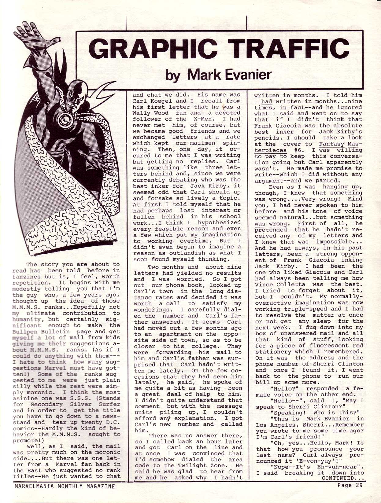 MARVELMANIA Magazine #1, Part Two – The Tom Brevoort Experience