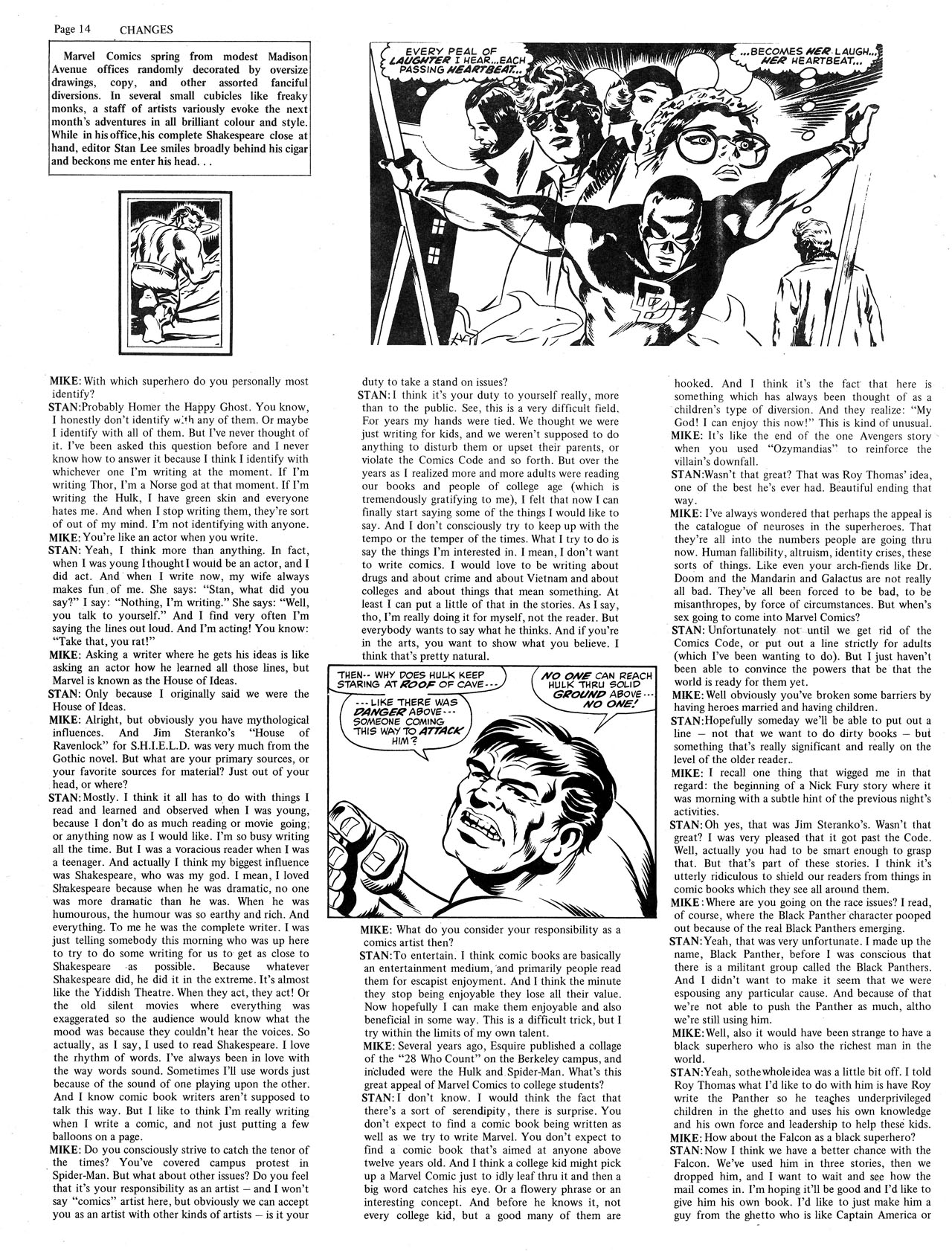 CHANGES, April 15, 1970: Stan Lee Interview – The Tom Brevoort Experience
