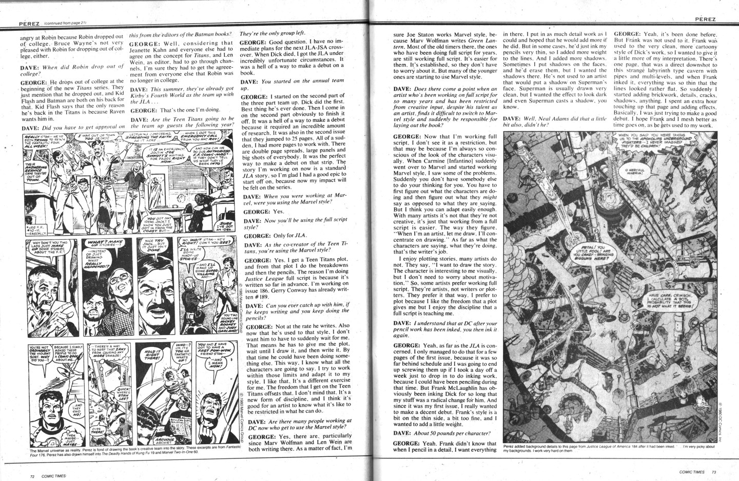 THE COMIC TIMES #3: George Perez Interview – The Tom Brevoort Experience