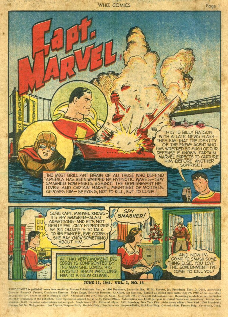 Lost Crossovers: The Epic Battle Between Captain Marvel and Spy Smasher ...