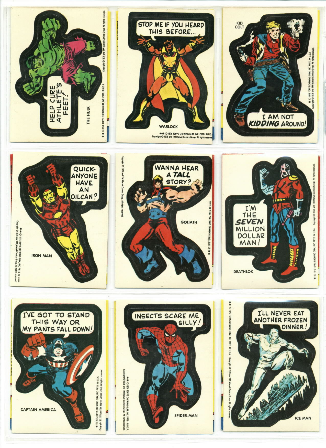 The 1975/1976 Topps Marvel Super Hero Stickers – The Tom Brevoort ...