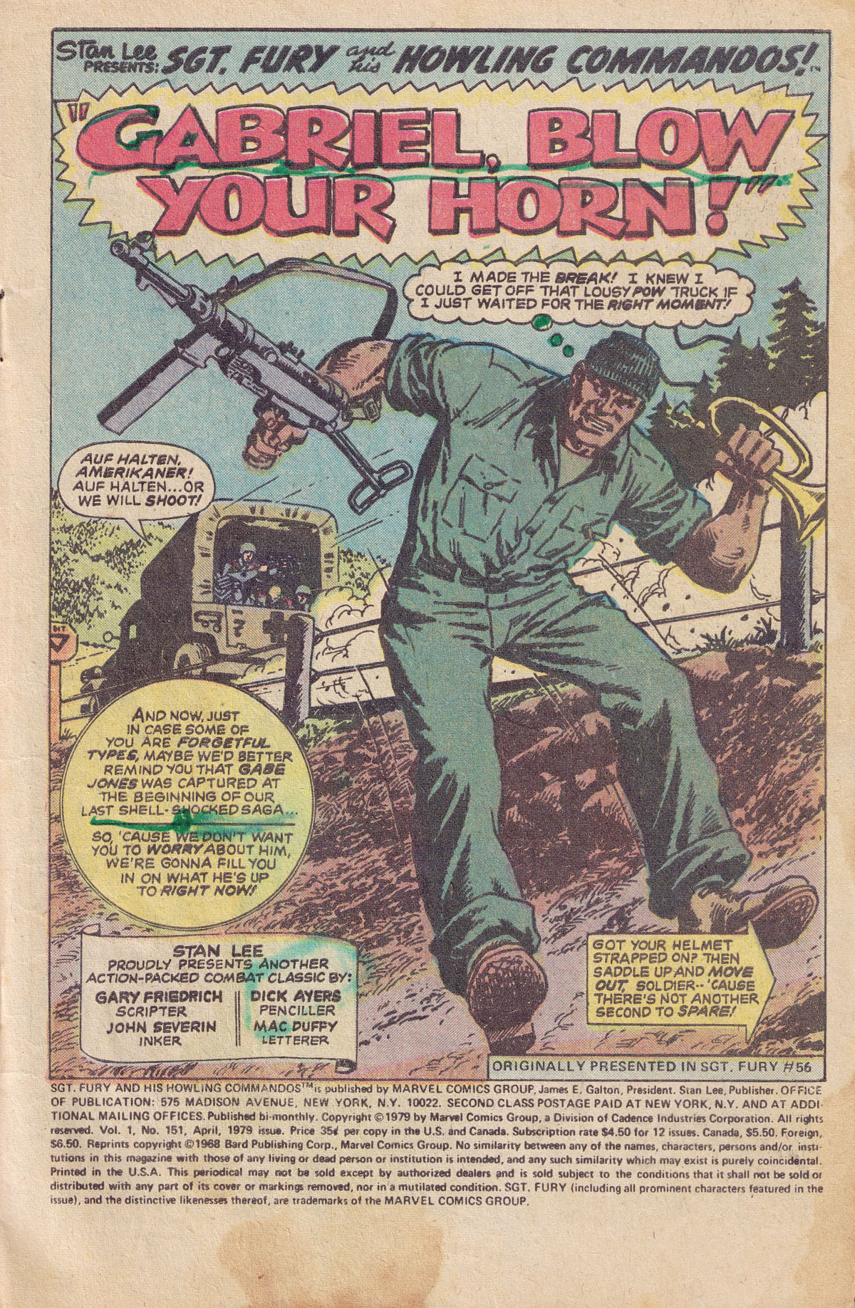BHOC: SGT FURY #151 – The Tom Brevoort Experience