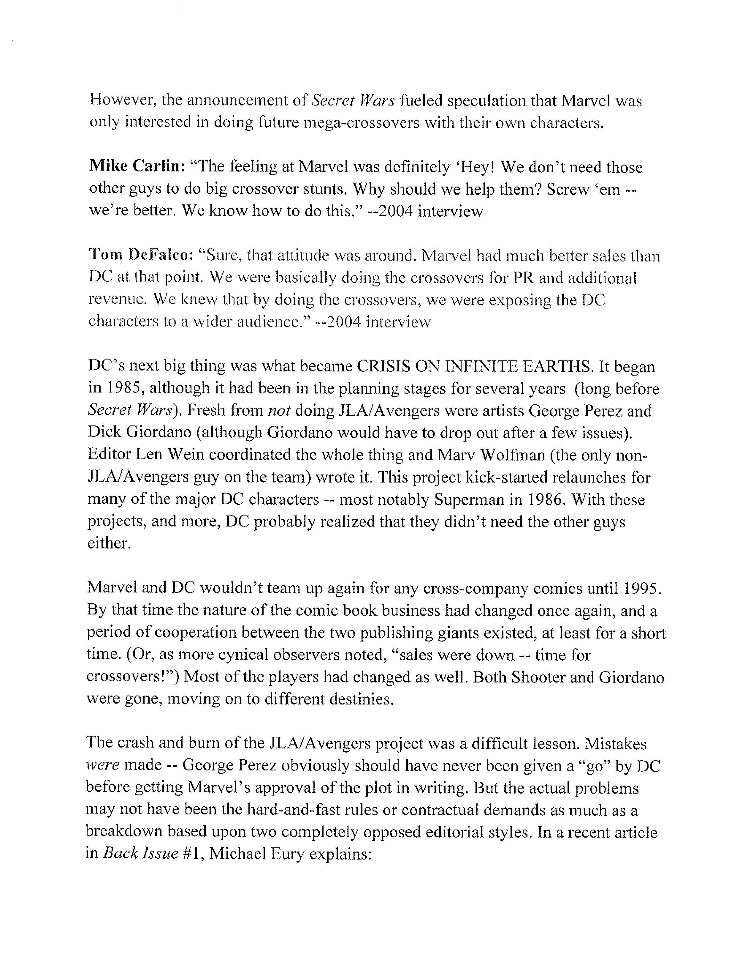 Why Did The 1983 Jla Avengers Crossover Not Happen The Tom Brevoort